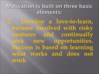 Three Elements Of Motivation | PPT