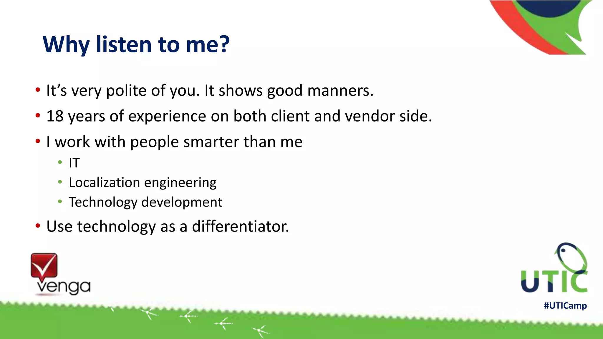 Threefold integration: CMS, TMS, and CAT — UTIC 2016 | PPT