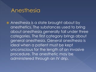 Three Forms of Anesthesia | PPTX