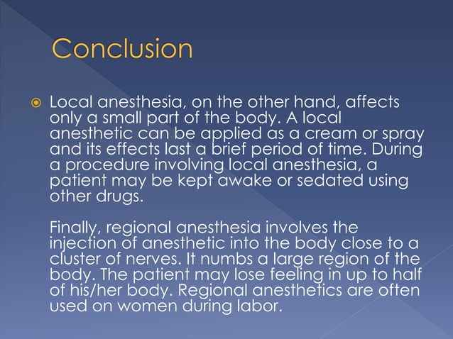 Three Forms of Anesthesia | PPTX