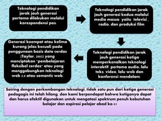Three generations of distance education pedagogy | PPTX