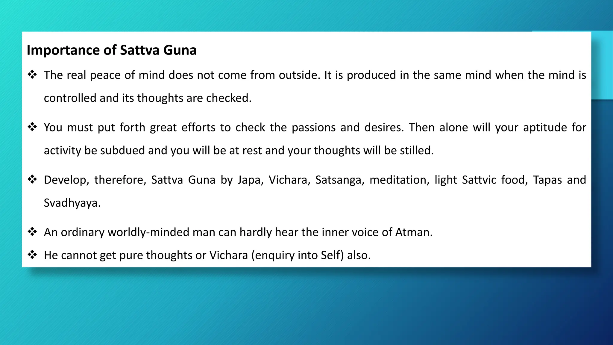 three gunas – sattva, rajas, and tamas | PPTX