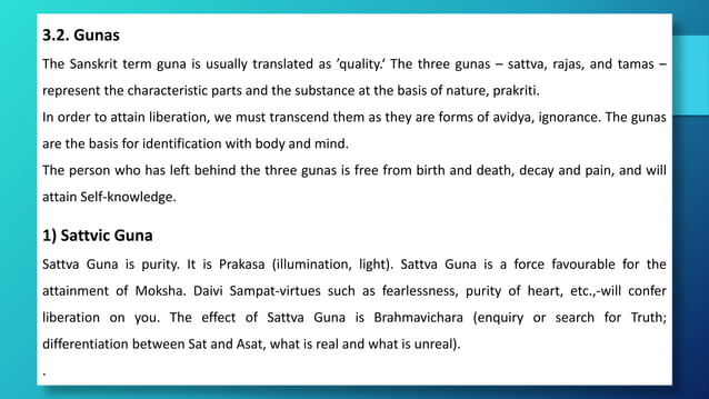 three gunas – sattva, rajas, and tamas | PPTX | Hinduism | Religion & Spirituality
