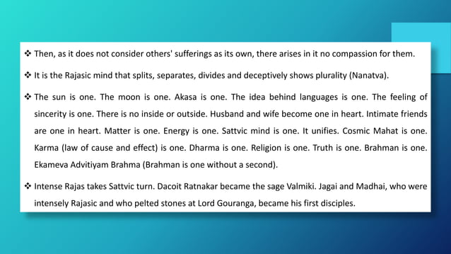 three gunas – sattva, rajas, and tamas | PPTX | Hinduism | Religion ...