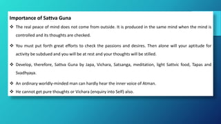 three gunas – sattva, rajas, and tamas | PPTX | Hinduism | Religion ...