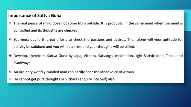 three gunas – sattva, rajas, and tamas | PPTX | Hinduism | Religion ...