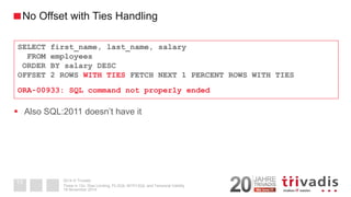 Three in12c: Row Limiting, PL/SQL With SQL and Temporal Validity | PPT