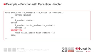 Three in12c: Row Limiting, PL/SQL With SQL and Temporal Validity | PPT