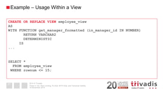 Three in12c: Row Limiting, PL/SQL With SQL and Temporal Validity | PPT