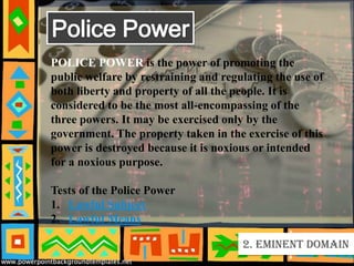 Three inherent powers of the state | PPTX