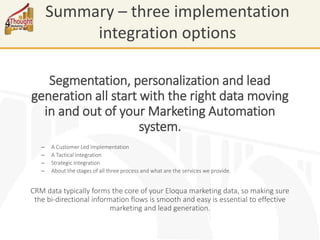 Three integration implementation options | PPT