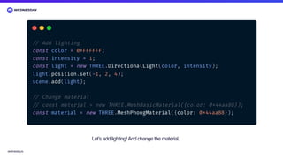Create Basic 3D Scenes Using Three.js