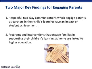 Three Keys to Engaging Parent in Student Learning | PDF