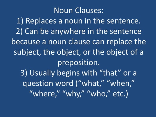 Three kinds of clauses | PPT
