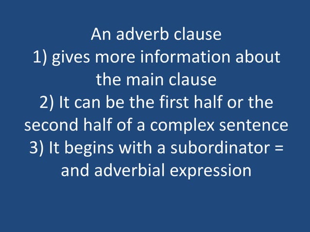Three kinds of clauses | PPT