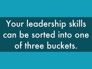 Three leadership buckets | PPTX
