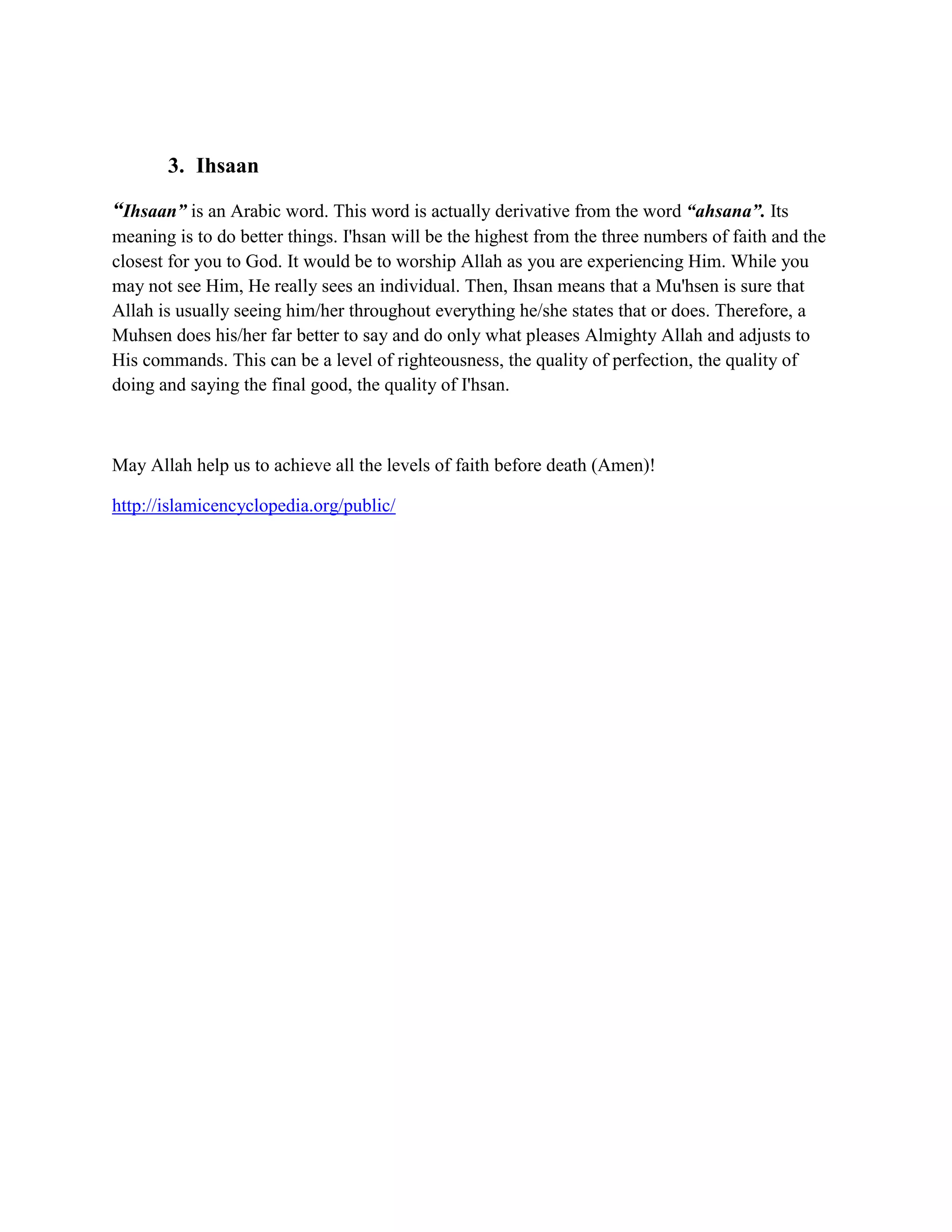 Three levels of imaan | PDF | Islam | Religion & Spirituality