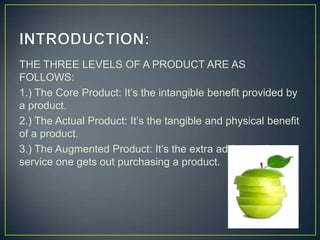 Three levels of products | PPTX