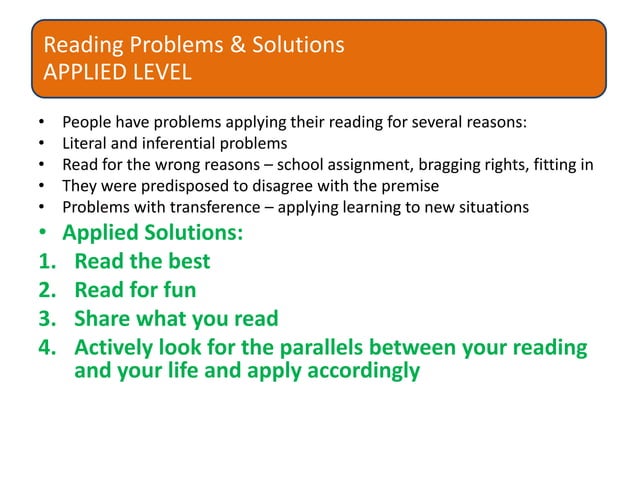 Three levels of reading | PPTX