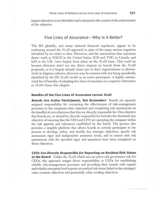 Three lines of defense versus five lines of assurance | PDF | Business ...