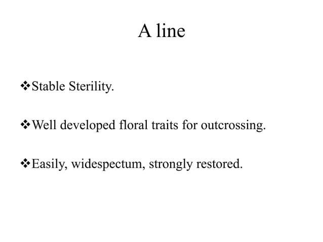 Three line system of hybrid seed production | PPTX | Gardening | Home ...