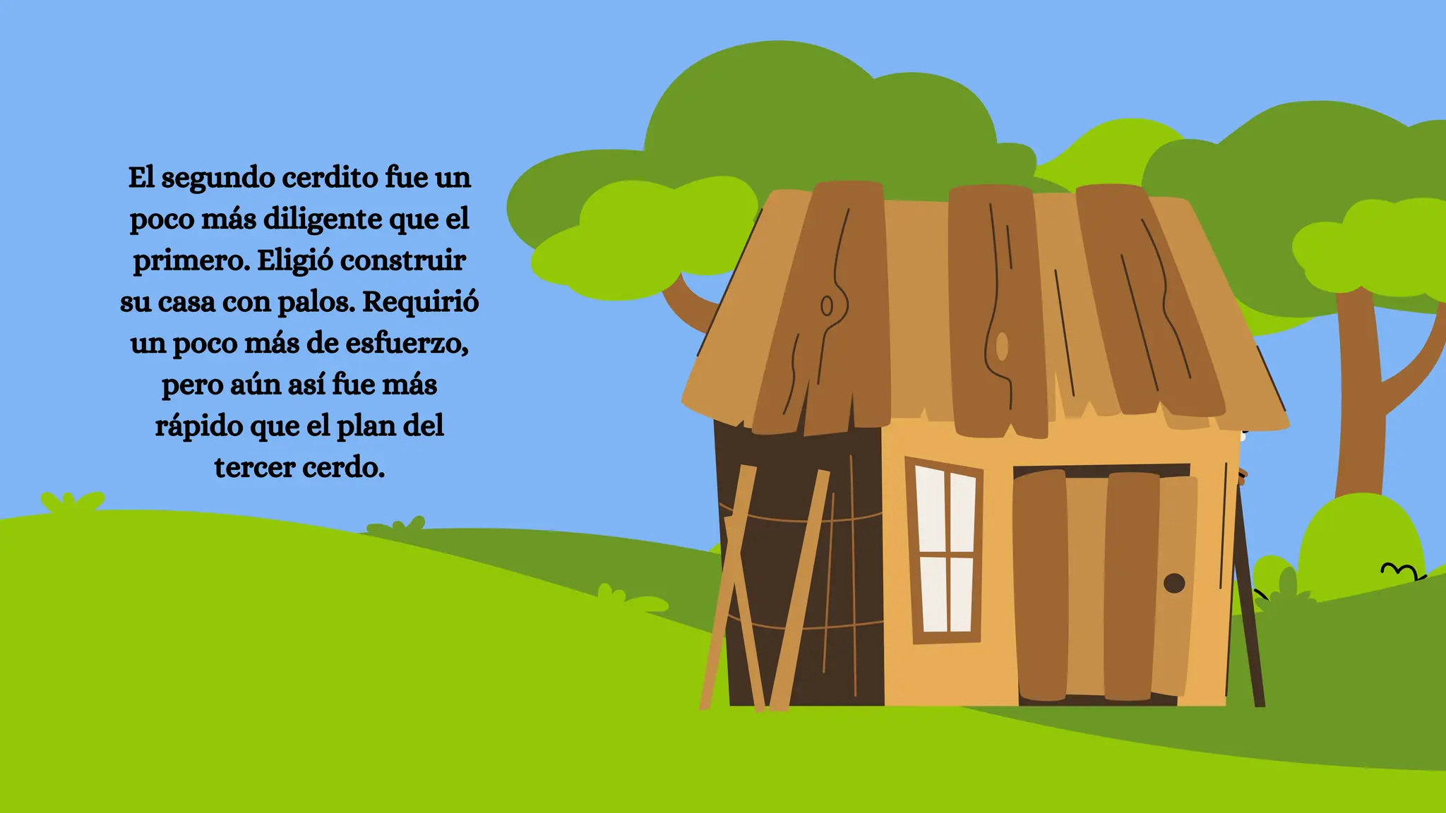 Three Little Pigs Education Presentation in Green Blue Animated Style ...