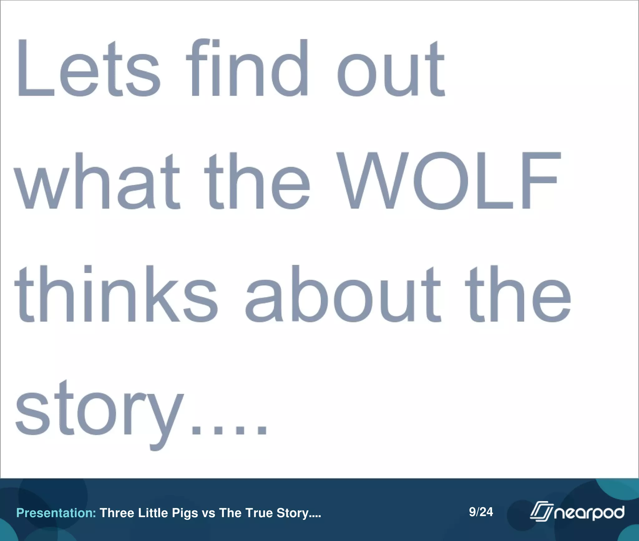 Three little pigs vs the true story.... | PDF