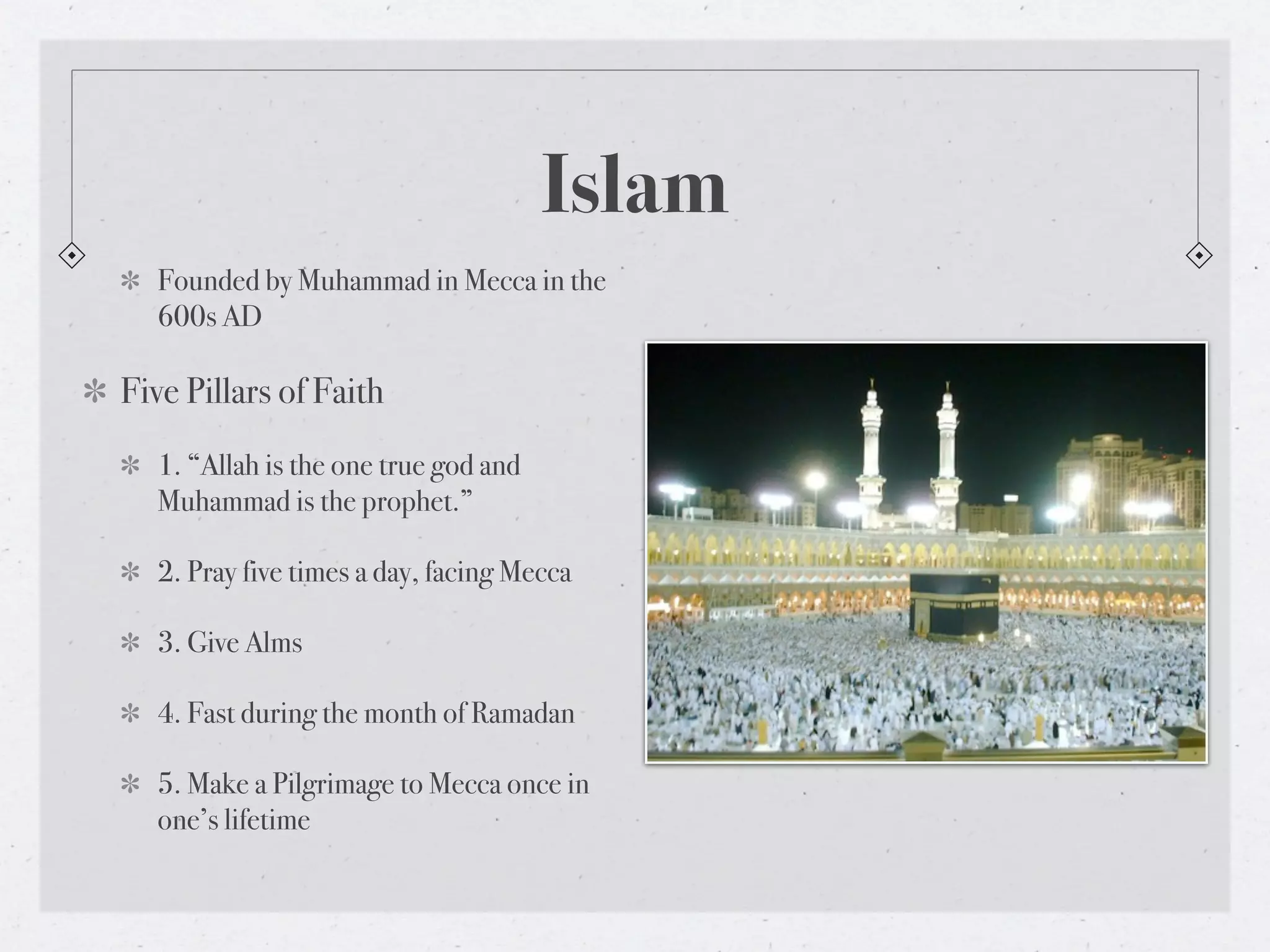 Three major religions | KEY