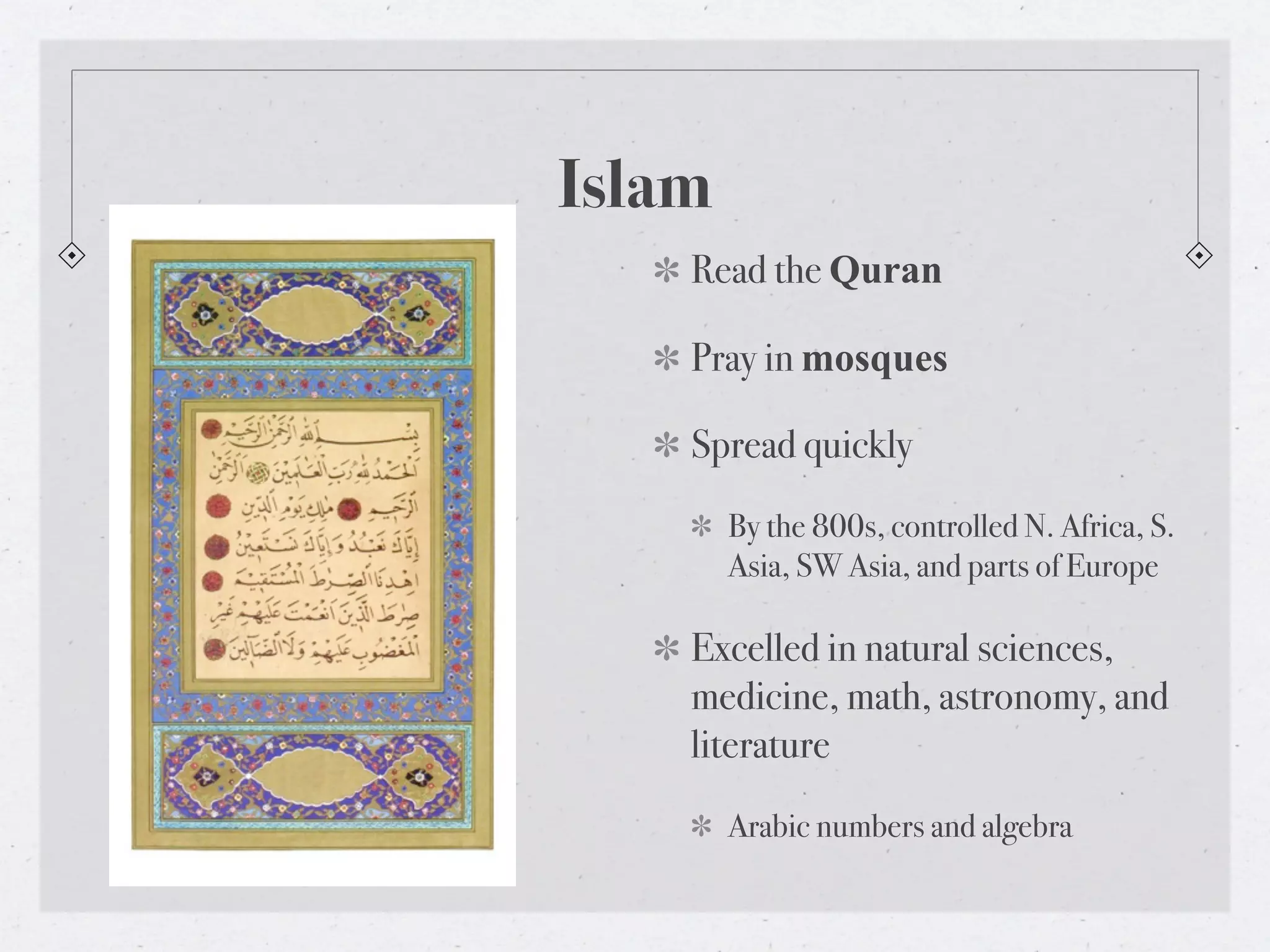Three major religions | KEY