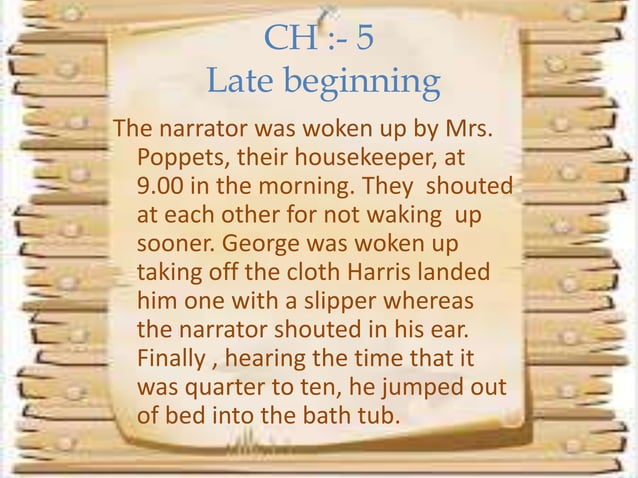 Three men in a boat ch 5 | PPT