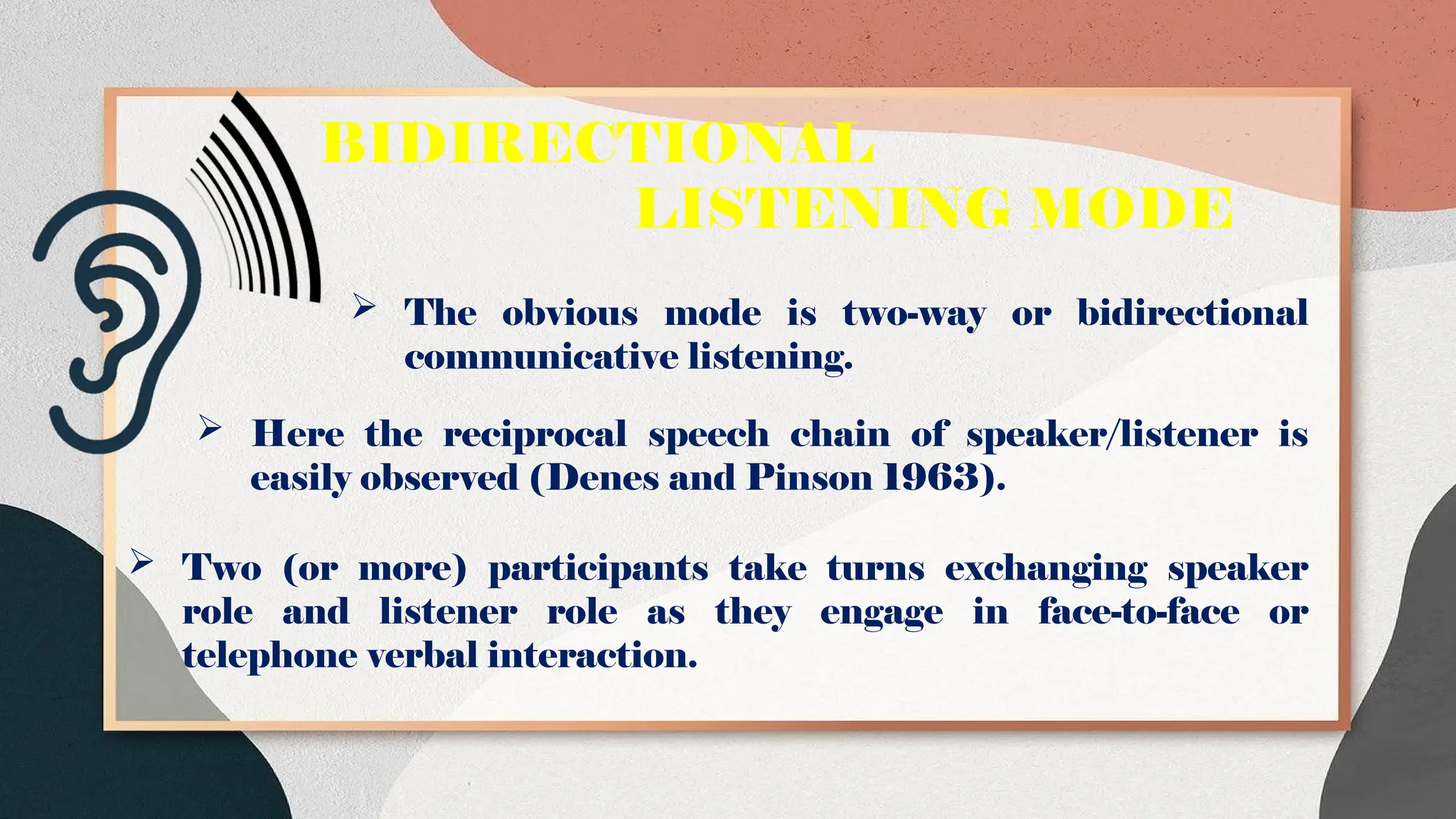 Three modes of Listening- ENGLISH 201 MAED | PPTX