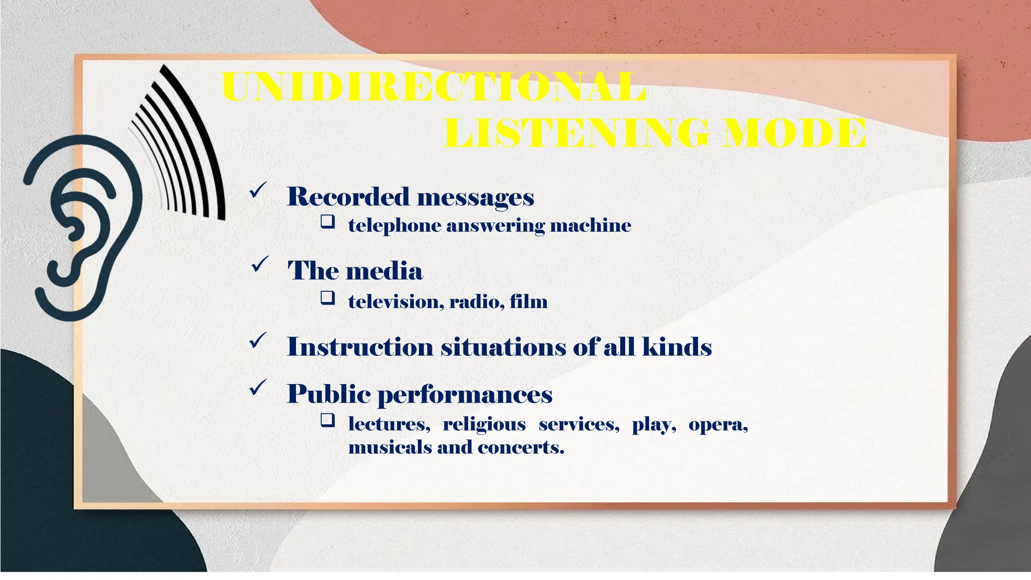Three modes of Listening- ENGLISH 201 MAED | PPTX