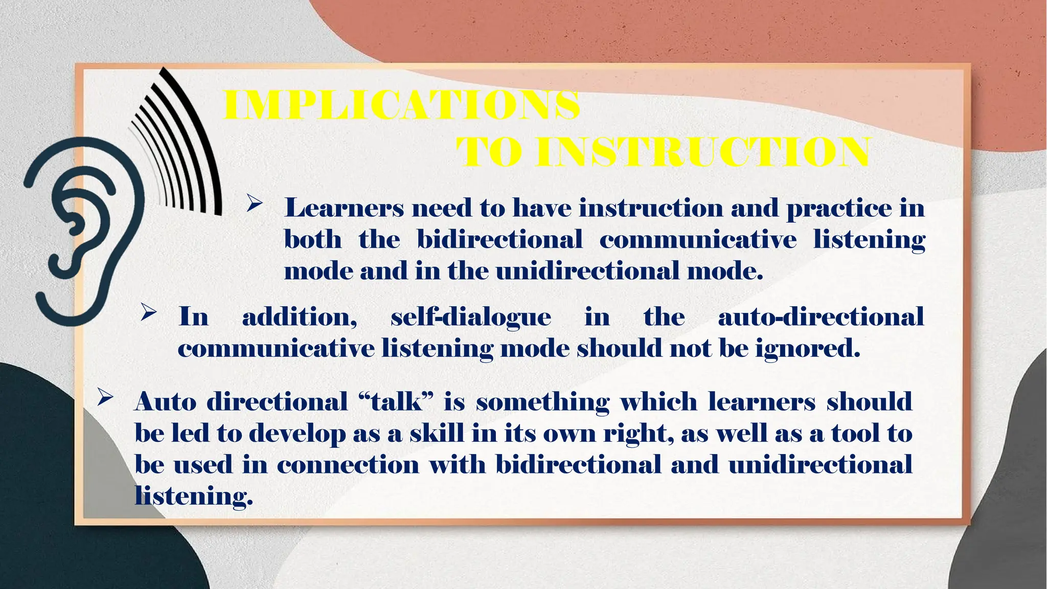 Three modes of Listening- ENGLISH 201 MAED | PPTX