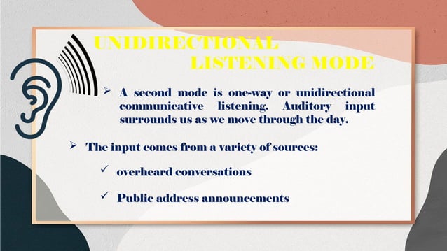 Three modes of Listening- ENGLISH 201 MAED | PPTX