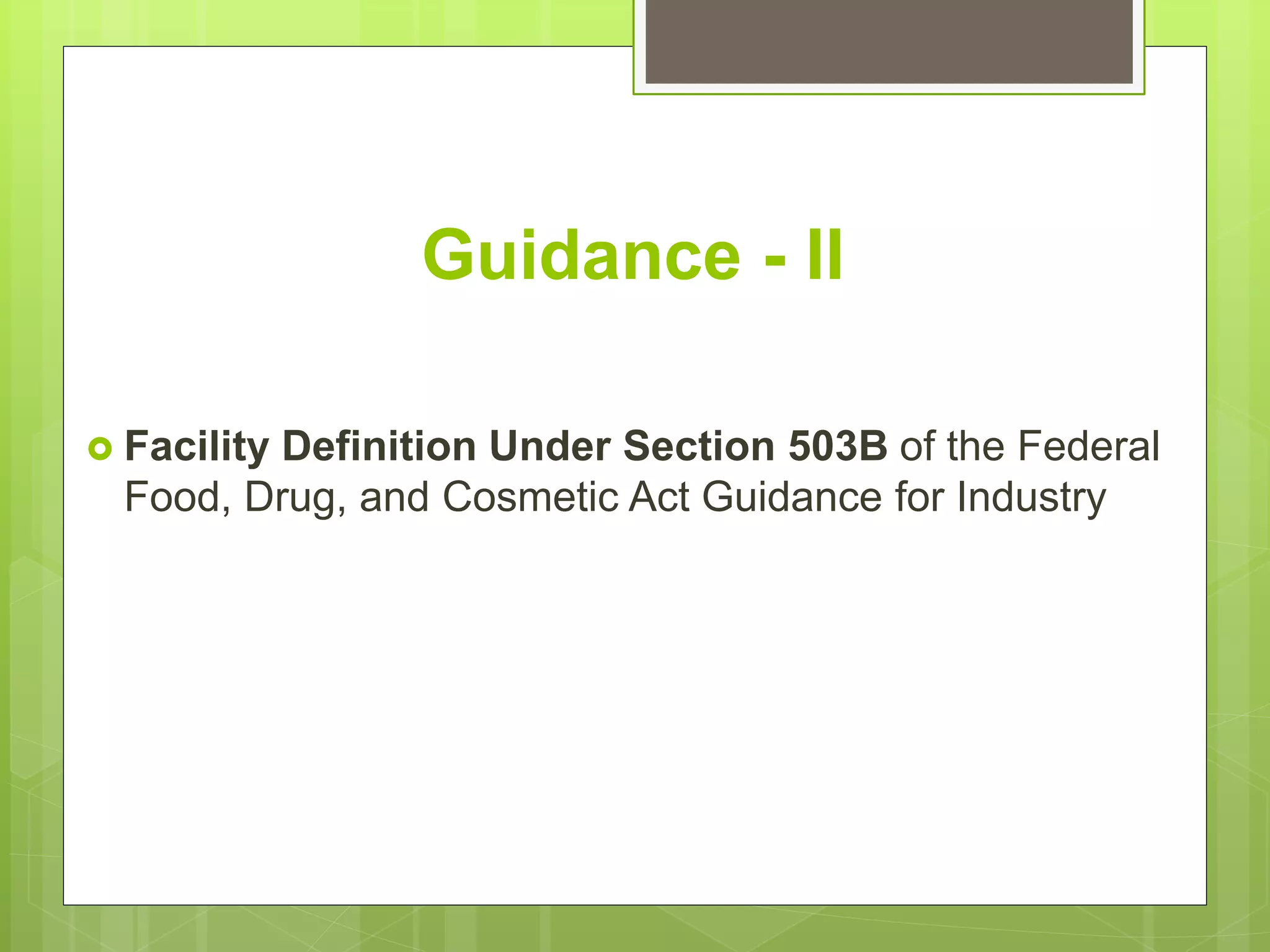 Three New draft guidances related to compounding of human drugs | PPTX ...