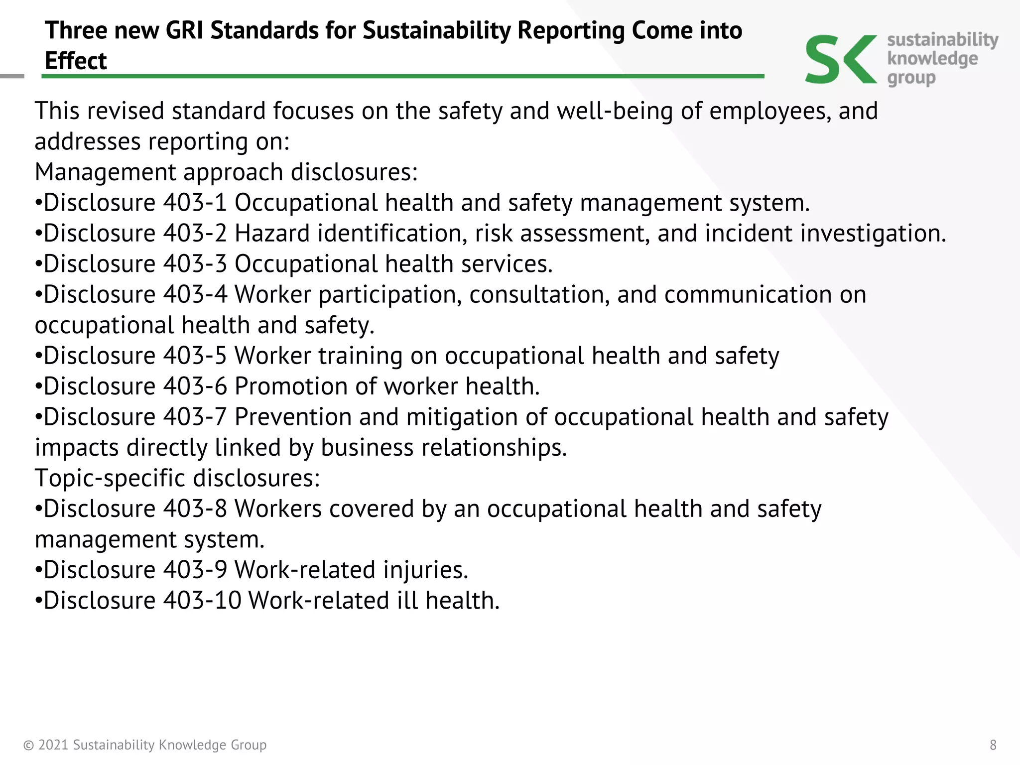 Three new GRI Standards for Sustainability Reporting Come into Effect | PDF