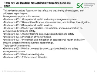 Three new GRI Standards for Sustainability Reporting Come into Effect | PDF