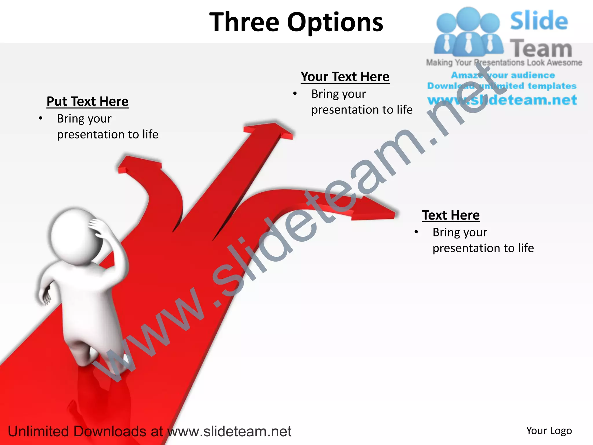Three options ppt slides presentation diagrams templates | PDF