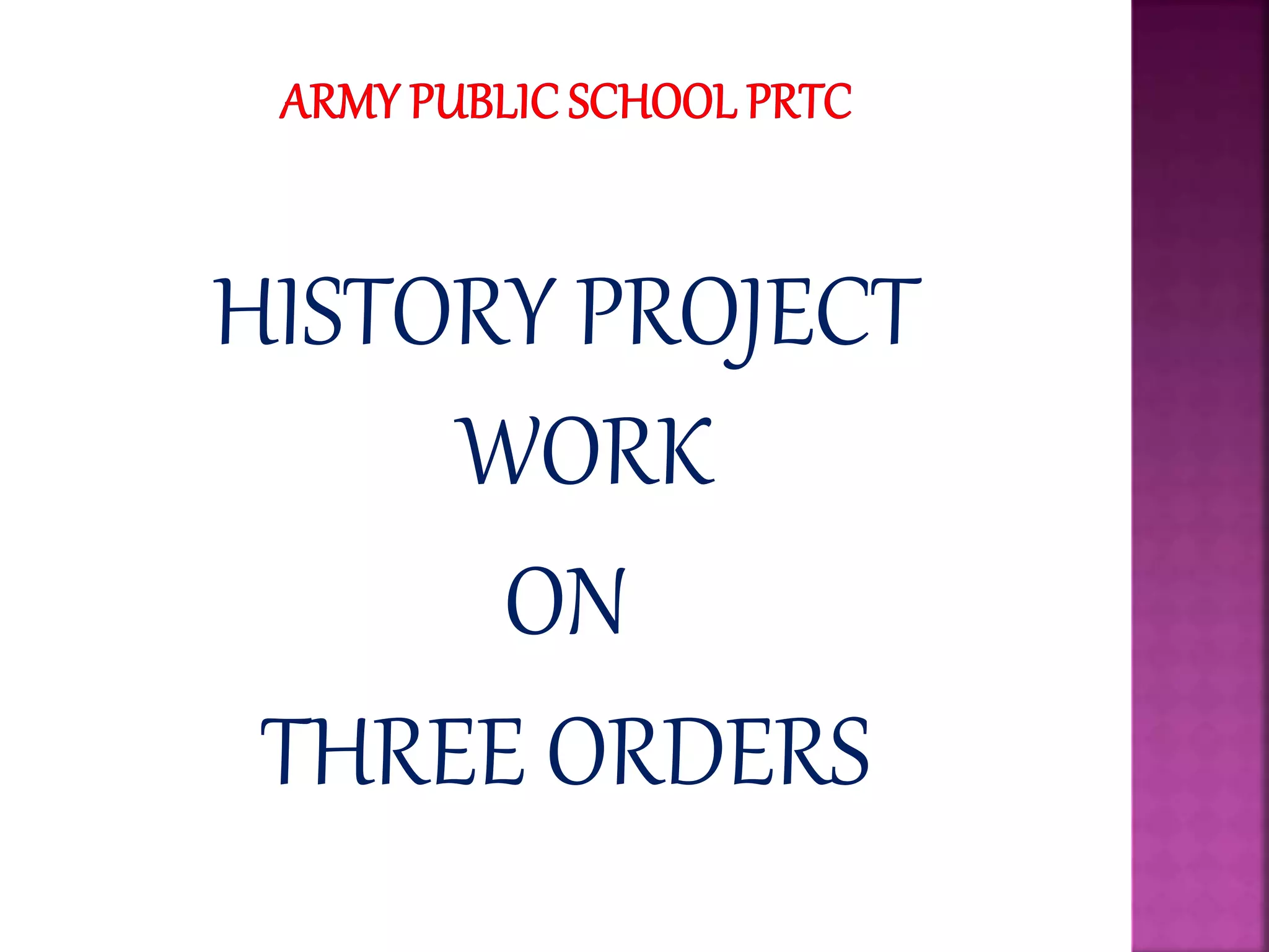 Three orders class 11 | PPTX