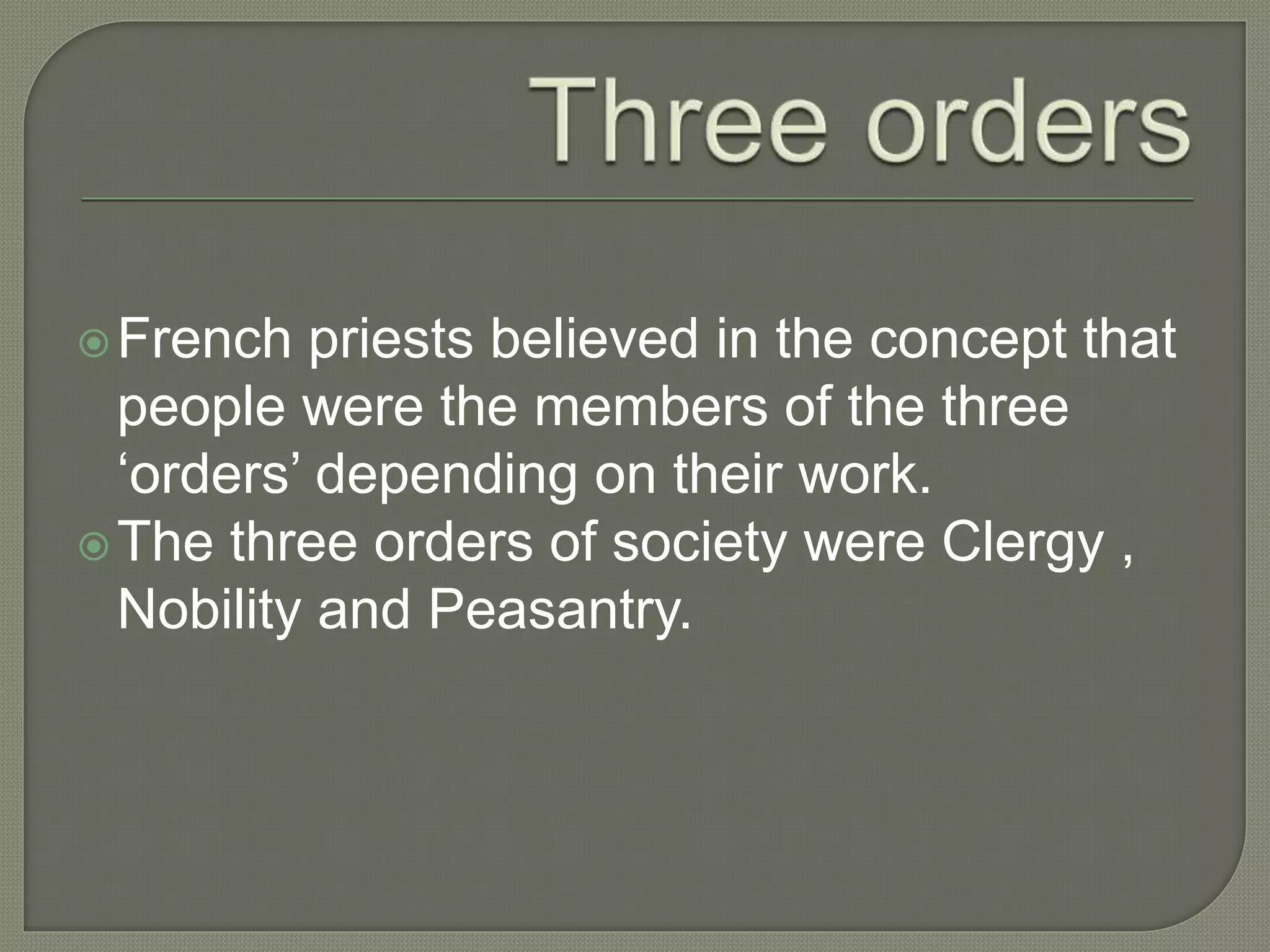 Three orders class 11 | PPTX