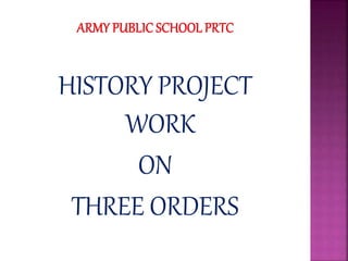 Three orders class 11 | PPTX
