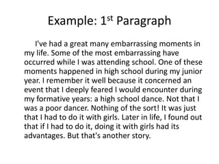 Three paragraph essay | PPTX