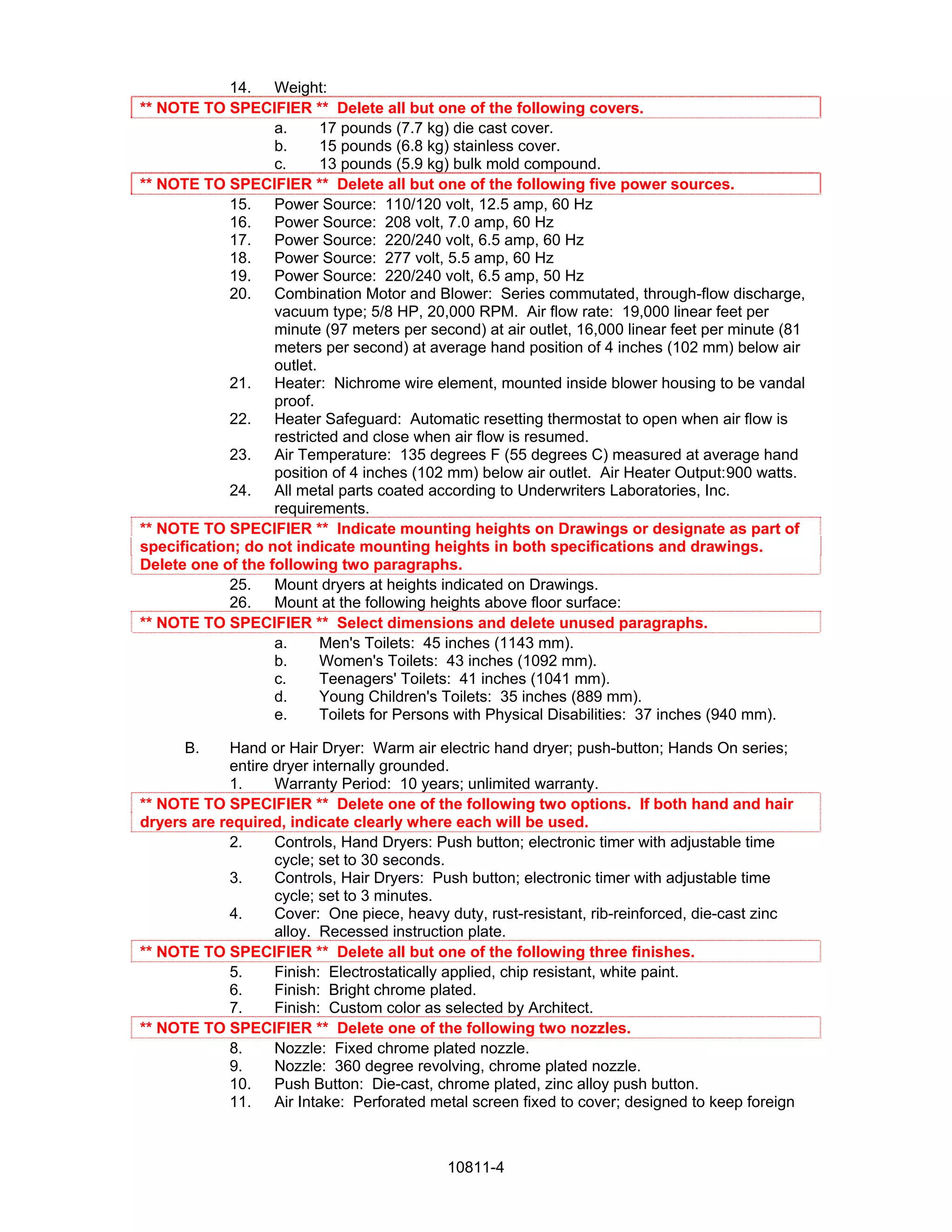 Three part specification | PDF