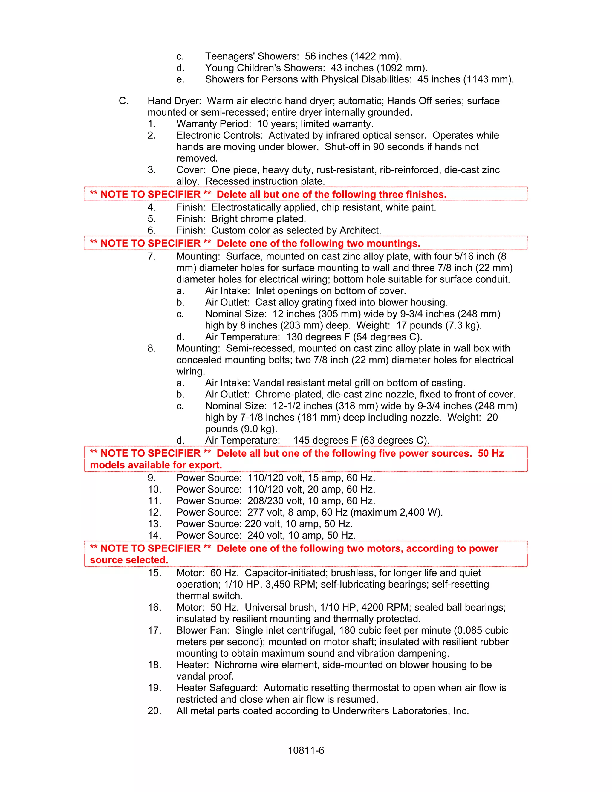 Three part specification | PDF