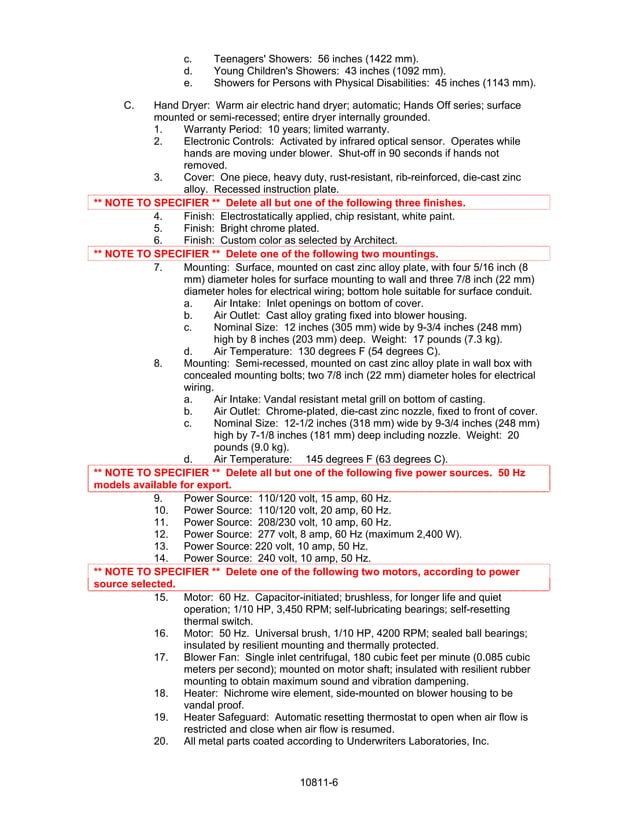 Three part specification | PDF