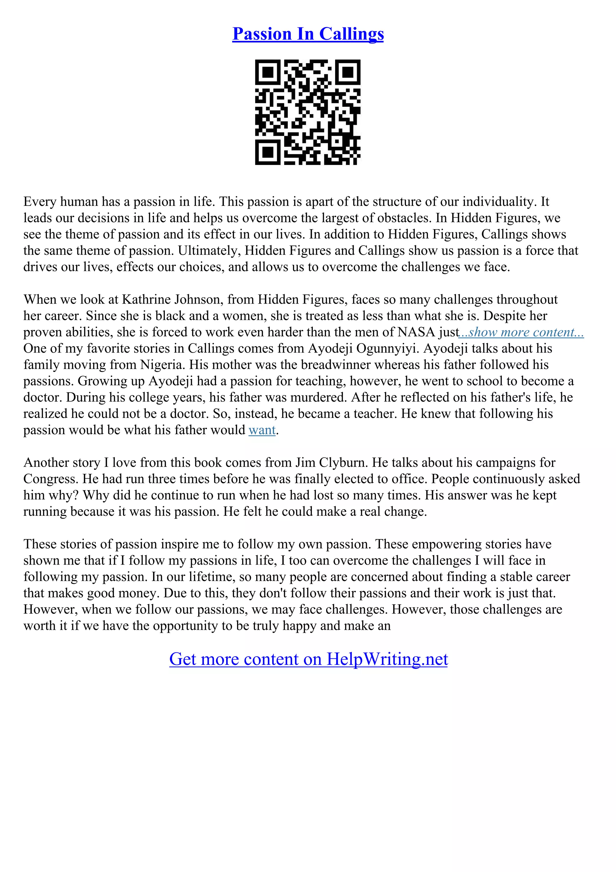 Three Passions Essay | PDF