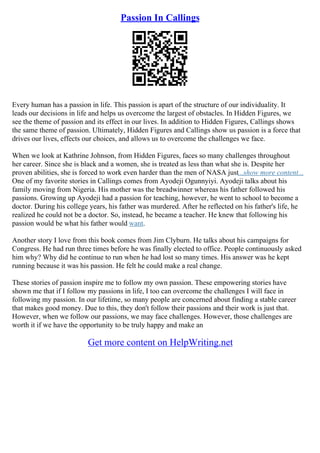 Three Passions Essay | PDF