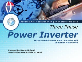 Microcontroller Based PWM Controlled Fed Induction Motor Drive | PPTX