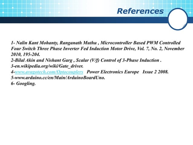 Microcontroller Based Pwm Controlled Fed Induction Motor Drive Ppt