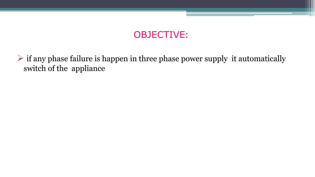 Three phase appliance protector. | PPT